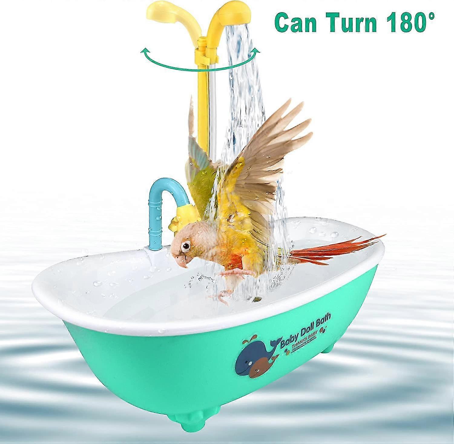 Parrot Bird Bathtub For Cage, Electric Automatic Bathtub With Faucet ...