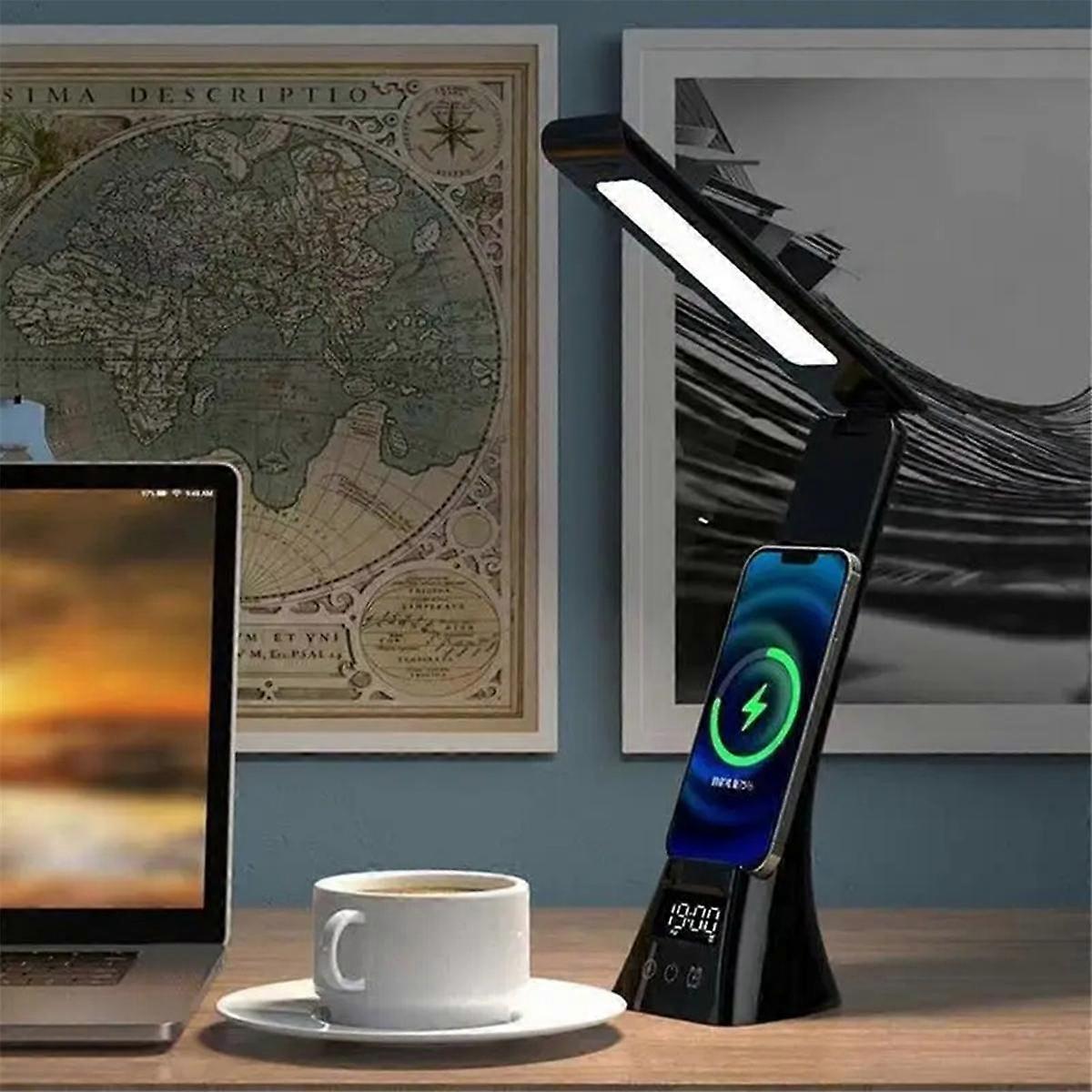 Rechargeable Desk Lamp Eye-Caring Desk Lamp with LCD Display Foldable ...