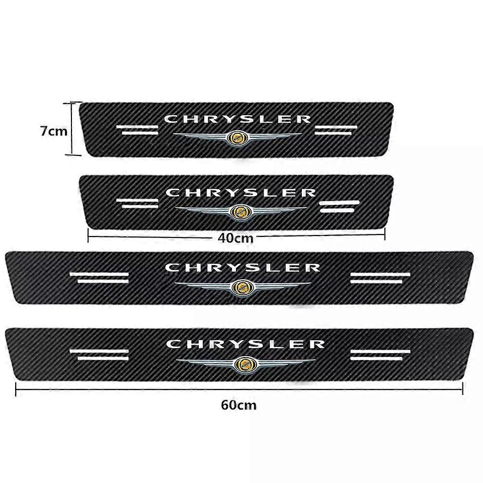 4Pcs Car Scuff Plate Door Threshold Sill Stickers For Chrysler 300c 300 ...
