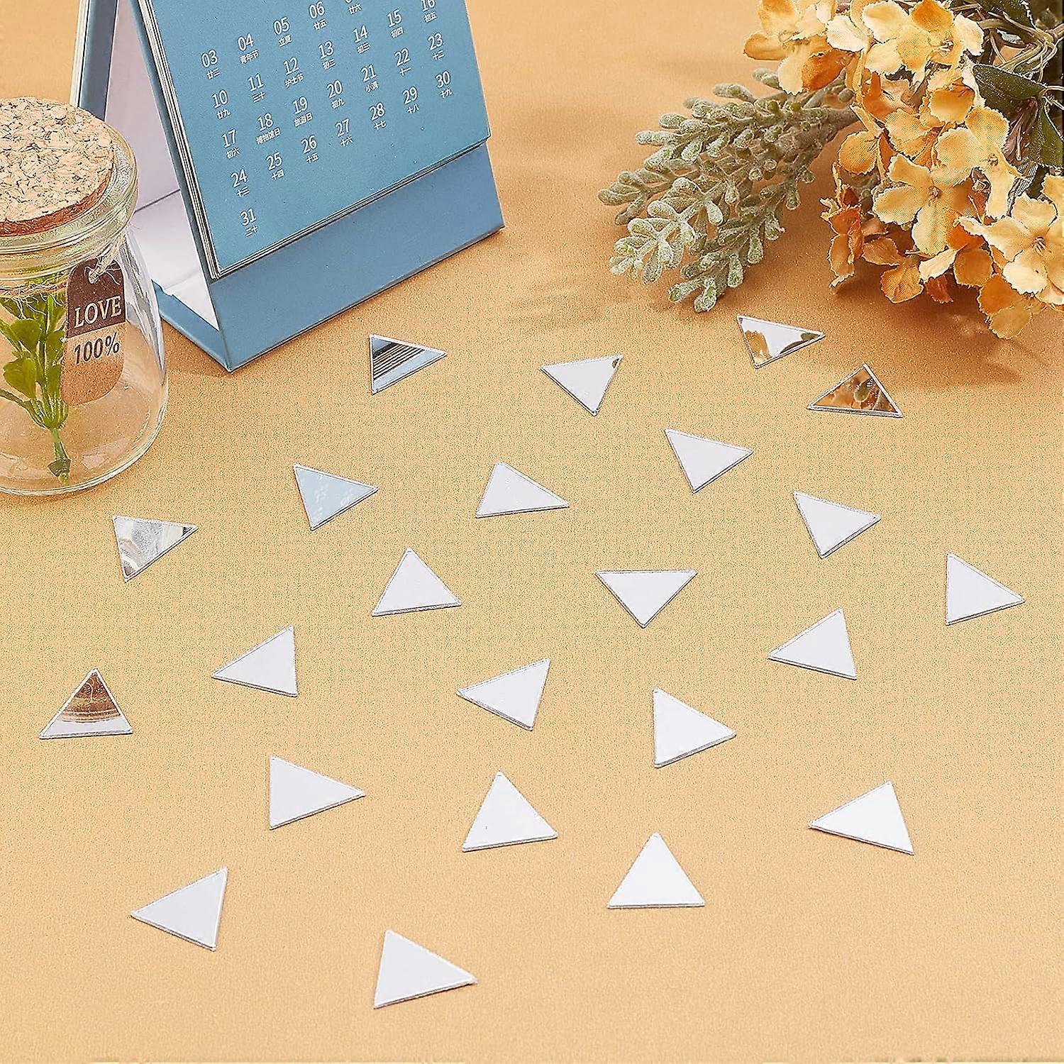 200pcs Triangle Mosaic Tiles 0.7 Inch Mini Mirror Tiles Self-Adhesive ...