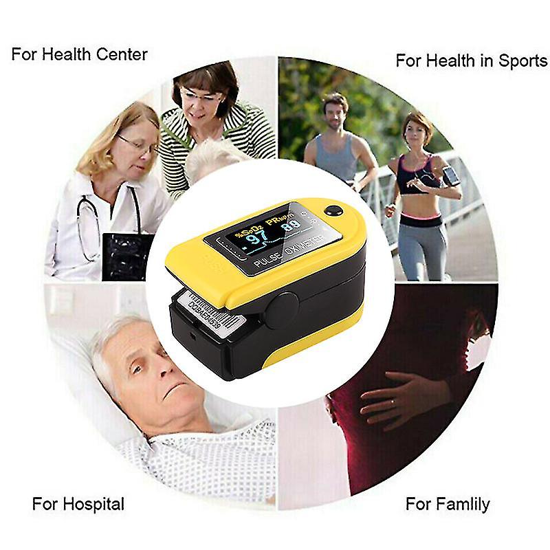 Finger Pulse Oximeter Blood Oxygen Saturation Spo2 Heart Rate Patient ...