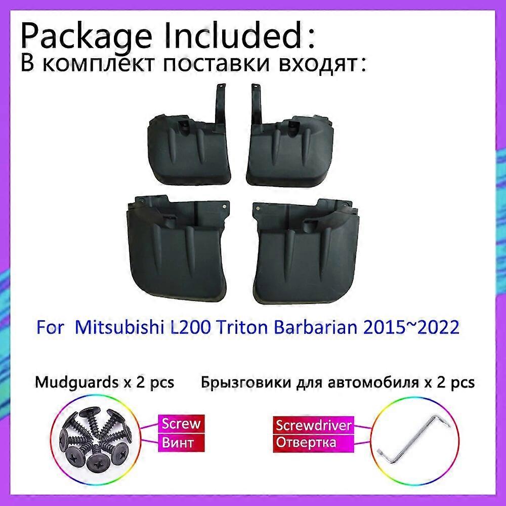 for Mitsubishi Triton L200 Strada 2015~2022 Front Rear Wheel Mudguards ...