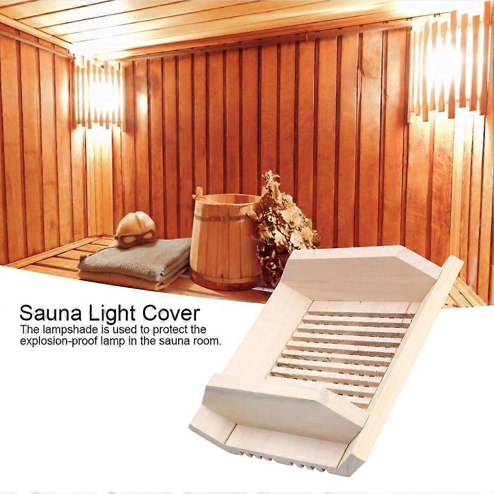Sauna Room Square Wood Corner Lamp Shade Light Cover Sauna Accessories ...