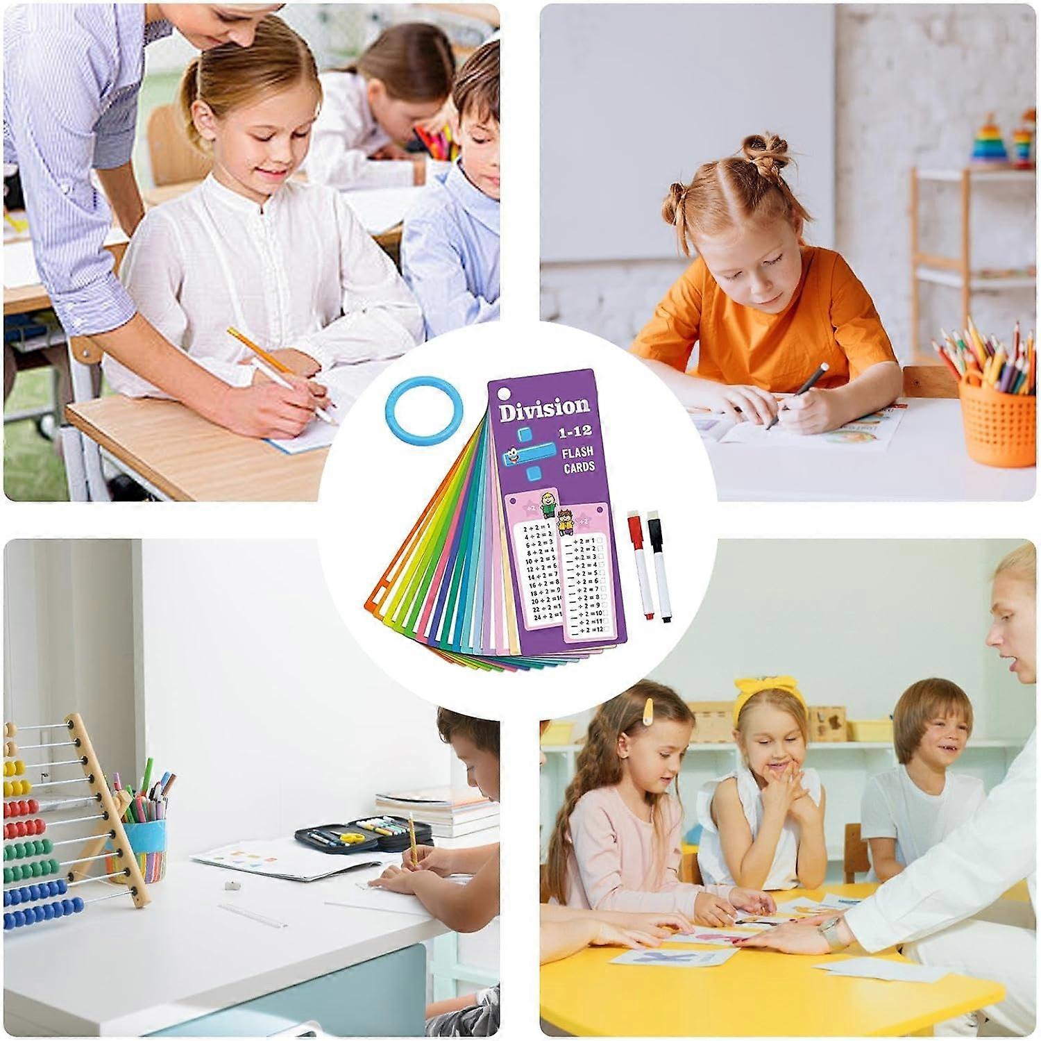 Math Learning Flashcards, 15 Reusable Multi-Math Cards for Kids ...