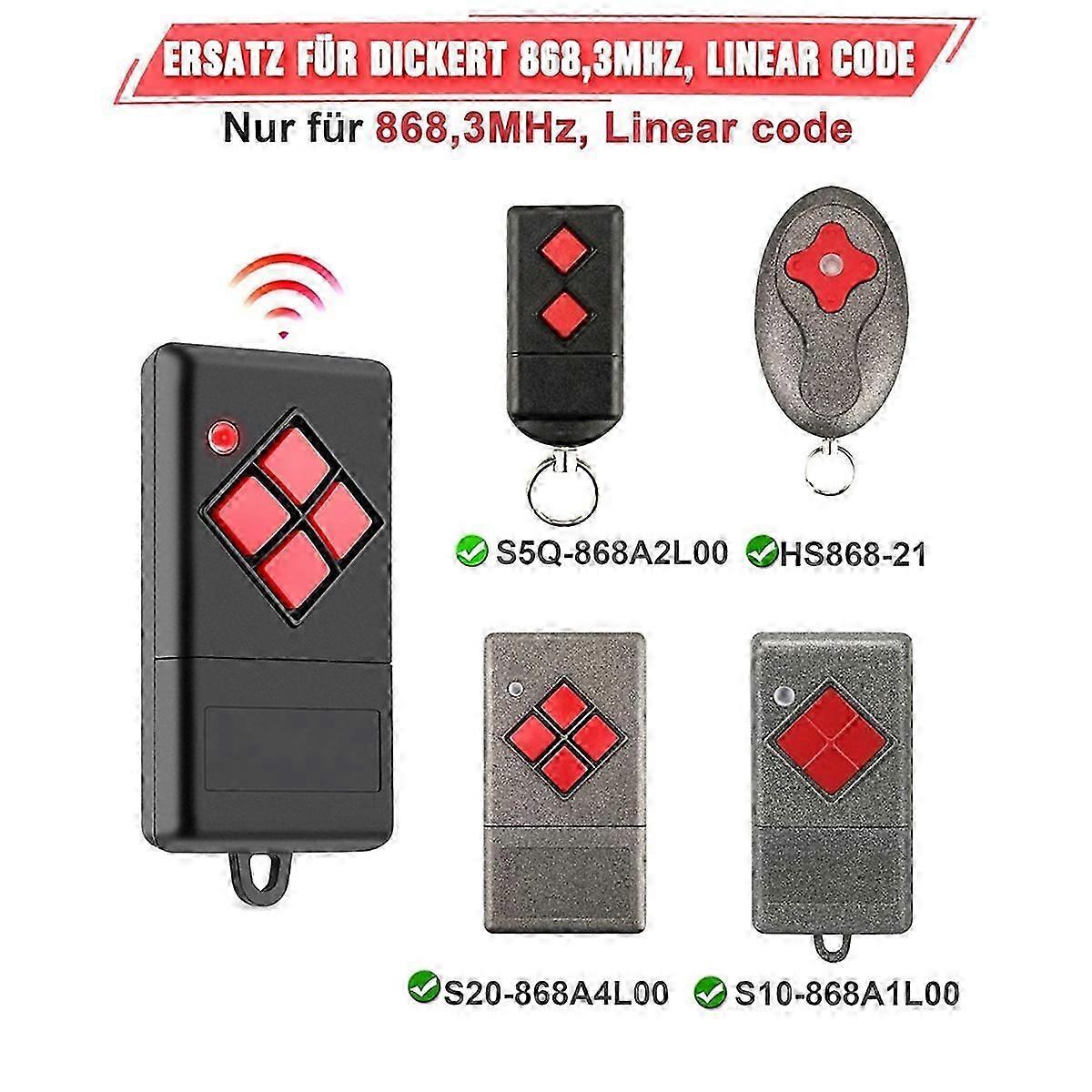 Garage Door Remote Control for S10-868A4L00,868.3MHz AM Handheld ...