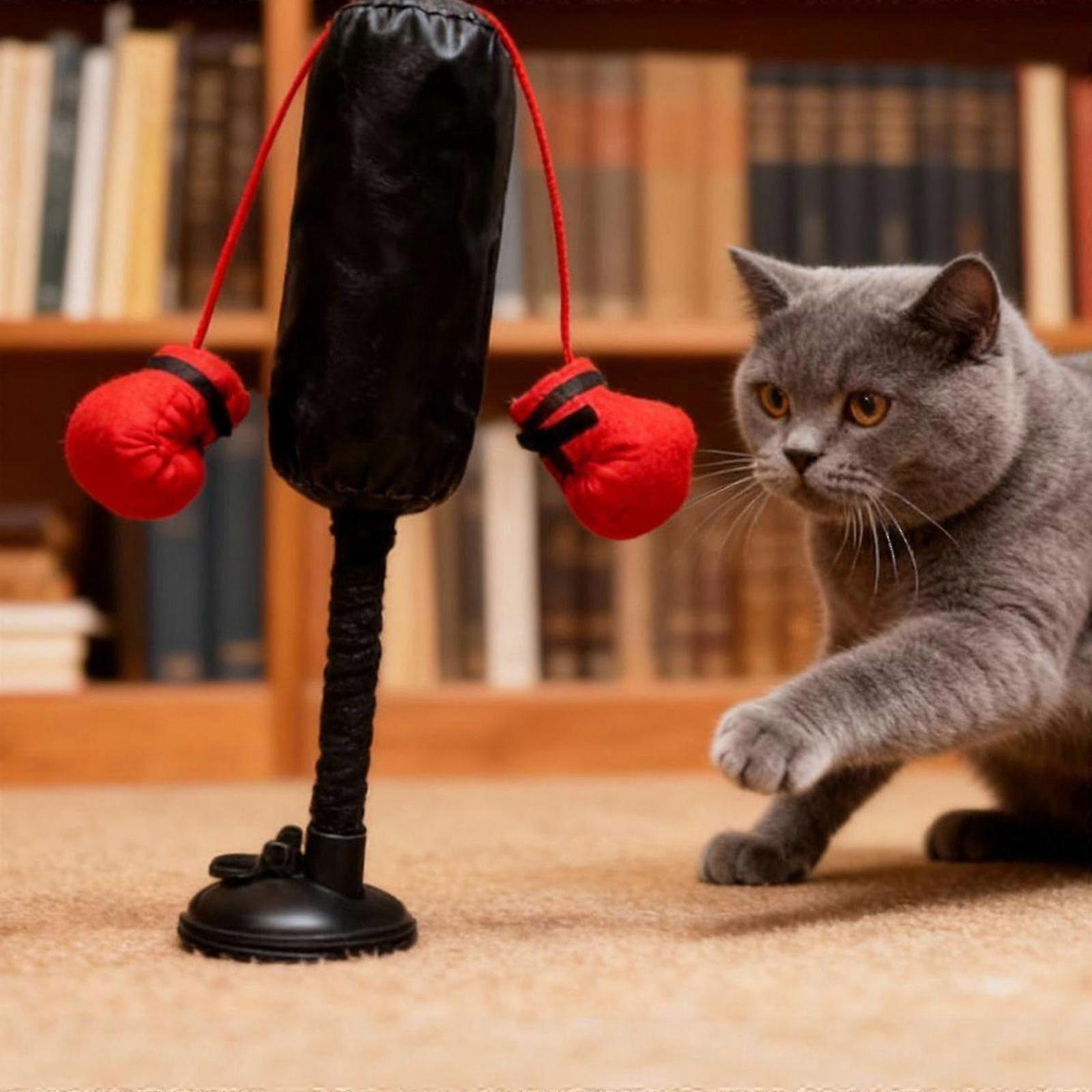 2025 Upgraded 14in Cat Punching Bag Toy Interactive Bat A Bout Catnip ...