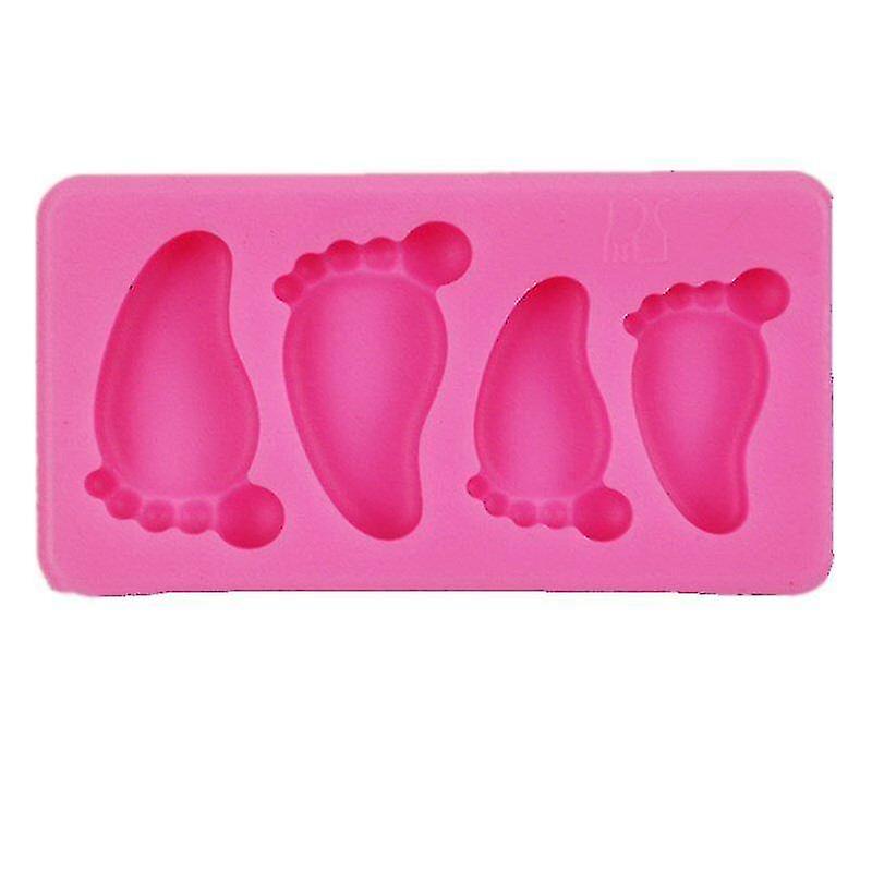 Fg-4 Holes Cute Feet Shape Plaster Mold - Feet Shape Cake Decoration ...