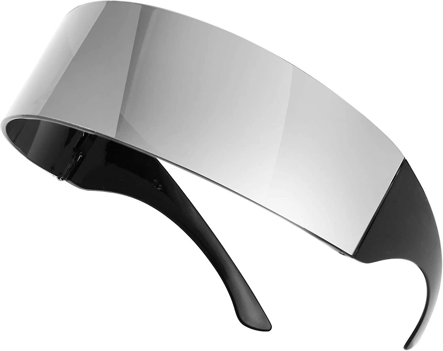 Heytea 80s Futuristic Cyclops Cyber Visor Sunglasses Men Women Punk ...