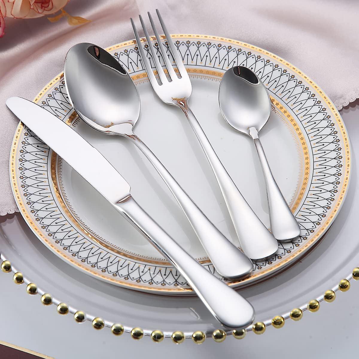 Cutlery Set 24 Pieces, Stainless Steel Tableware Set,Stainless Steel ...