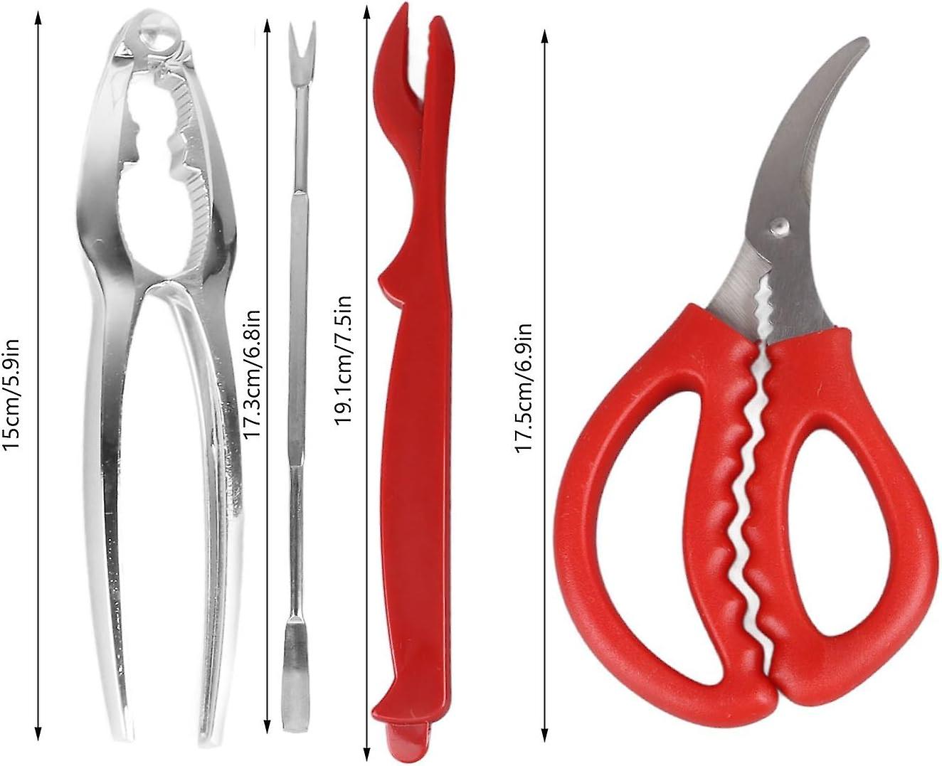 27pcs Seafood Tools Set Zinc Alloy Crab Crackers Plastic Lobster ...