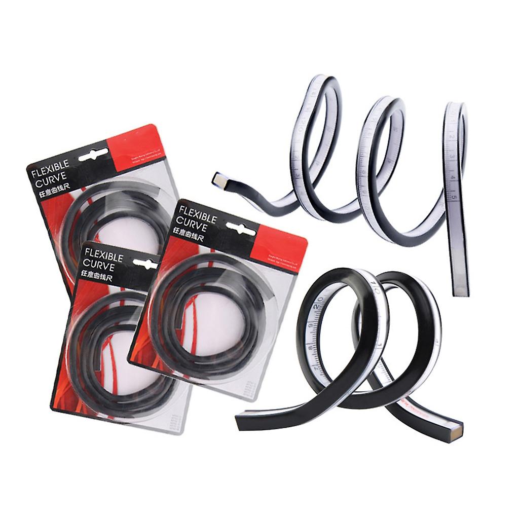 Double-sided Bendable Ruler Curve Ruler Clothing Snake Ruler 30/40/50 ...