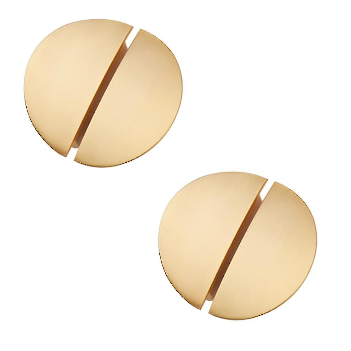 4-pack Solid Zinc Alloy Half Moon Cabinet Pulls, Gold Drawer Dresser ...