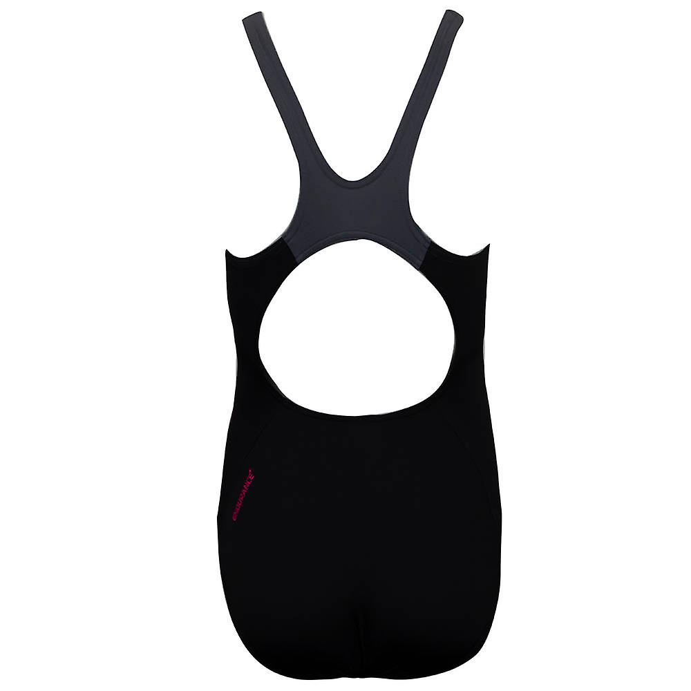 Speedo Womens Side Panel Print Swimming Costume Black 8 097409838 ...