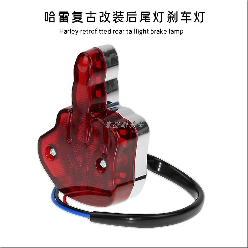 Middle Finger Rear Tail Light Suitable for Harley Retro Motorcycle ...