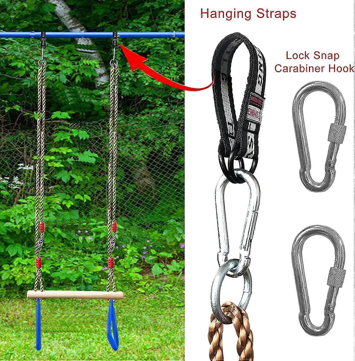 Trapeze for Swing, Trapeze for Swing, Wooden Trapeze with Rings ...