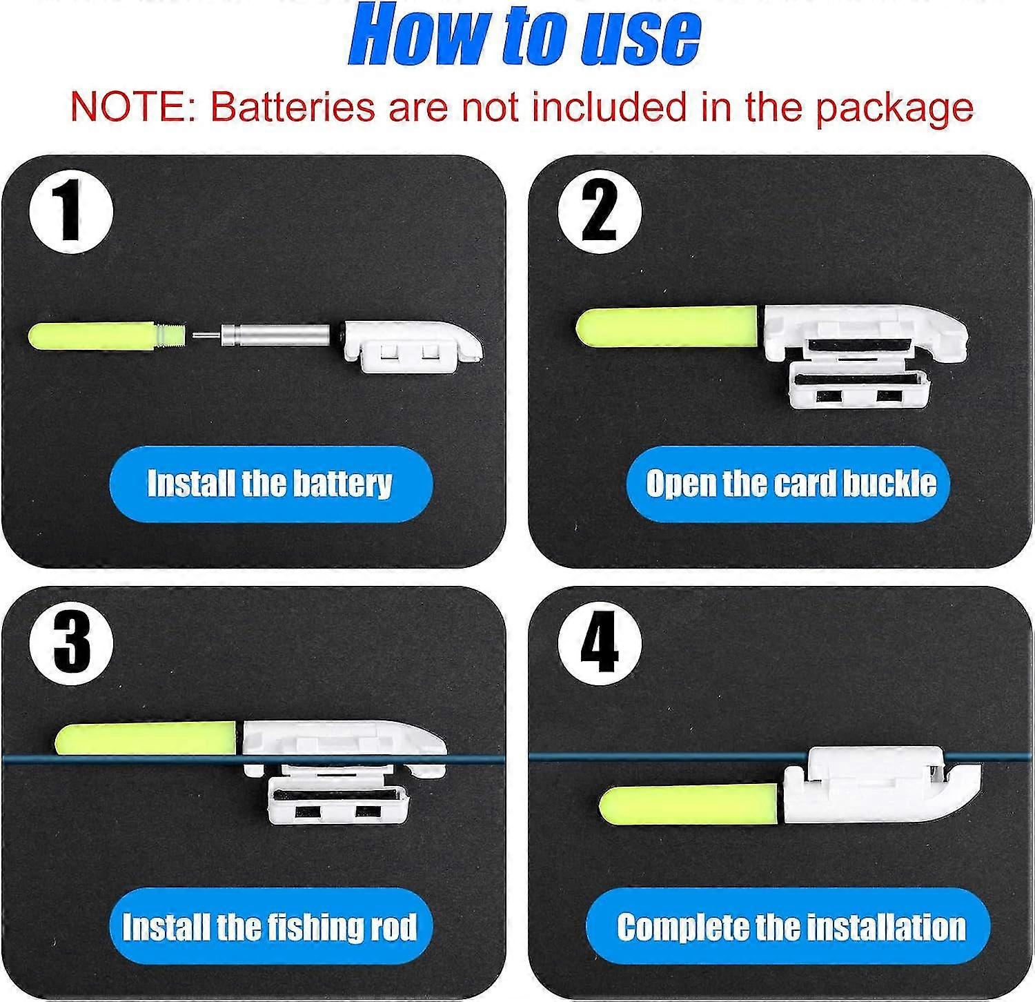 5pcs Fishing Glow Sticks, Fishing Rod Led Light, Led Night Fishing ...