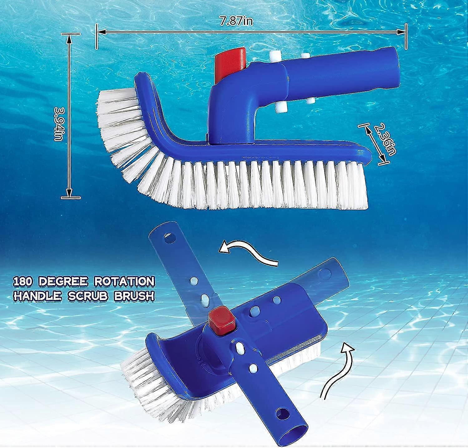 Corner And Step Pool Round Brush, Pool Step And Corner Brush, 180 ...