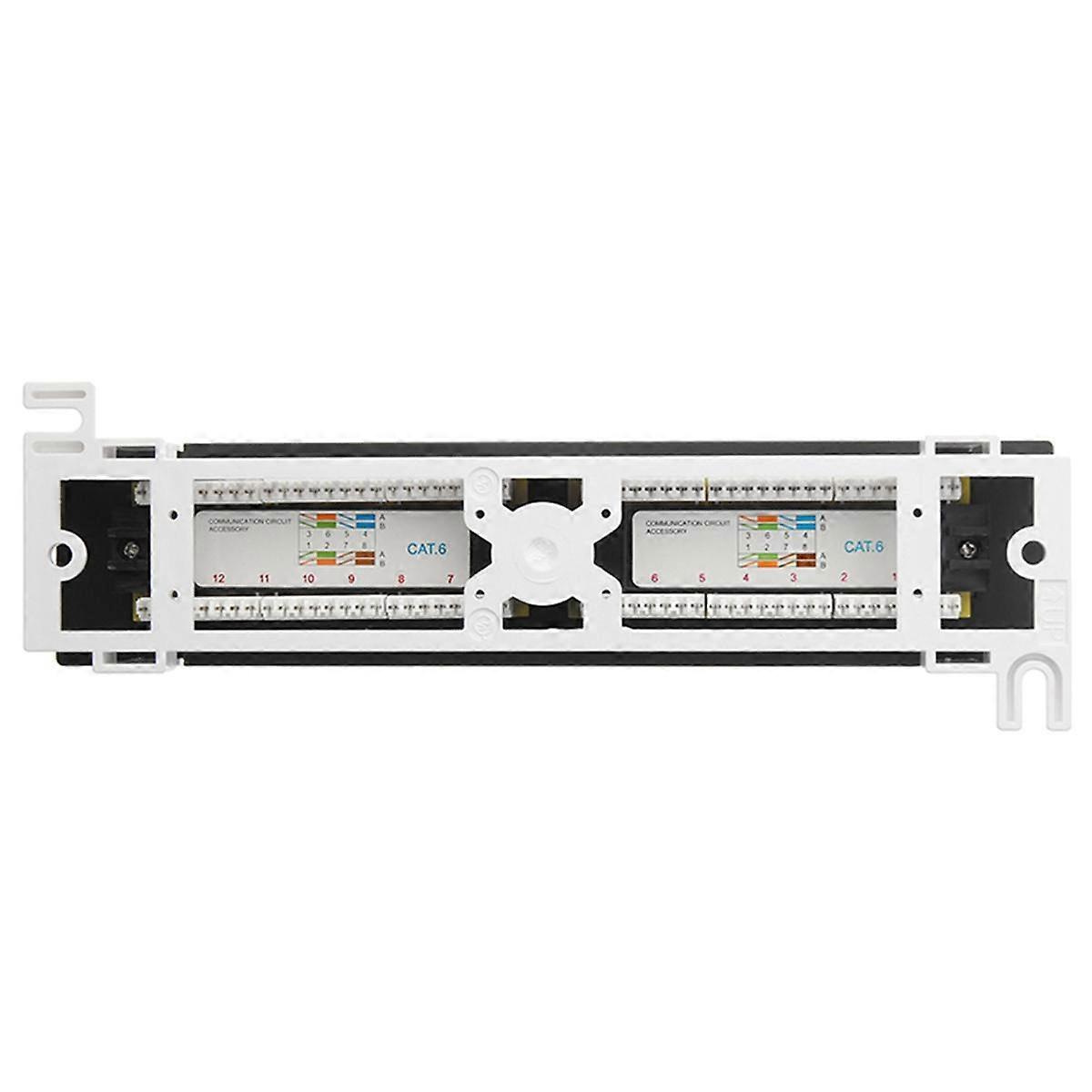 Network Tool Kit 12 Port CAT6 Patch Panel RJ45 Networking Wall Mount ...