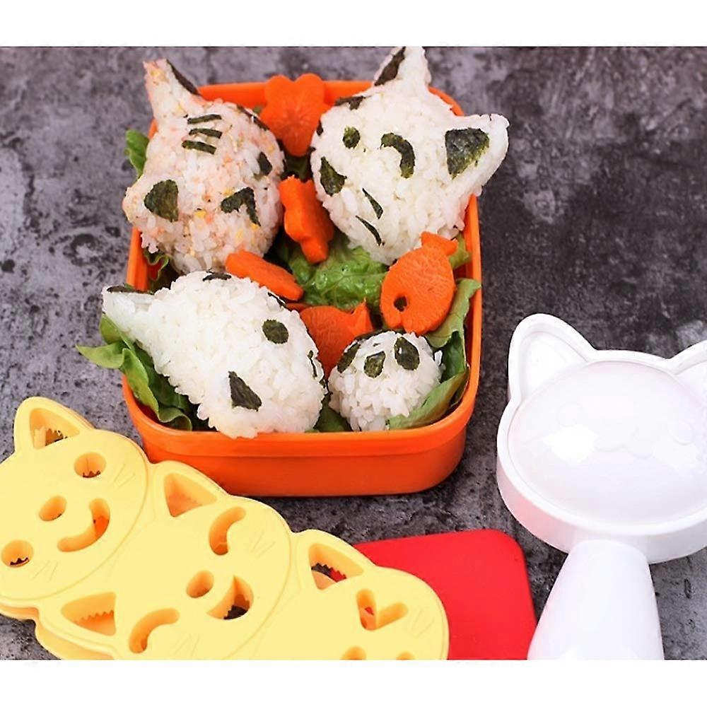 Rice Ball Mold Set Cat Lovely Rice Ball Mold DIY Sushi Bento Nori ...