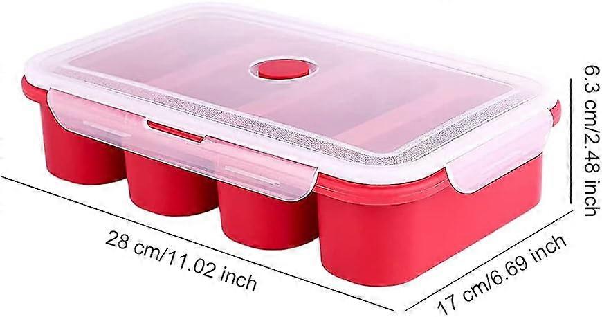 Silicone Soup Containers with Lid Ice Cup Tray Super Cubes Food Storage ...