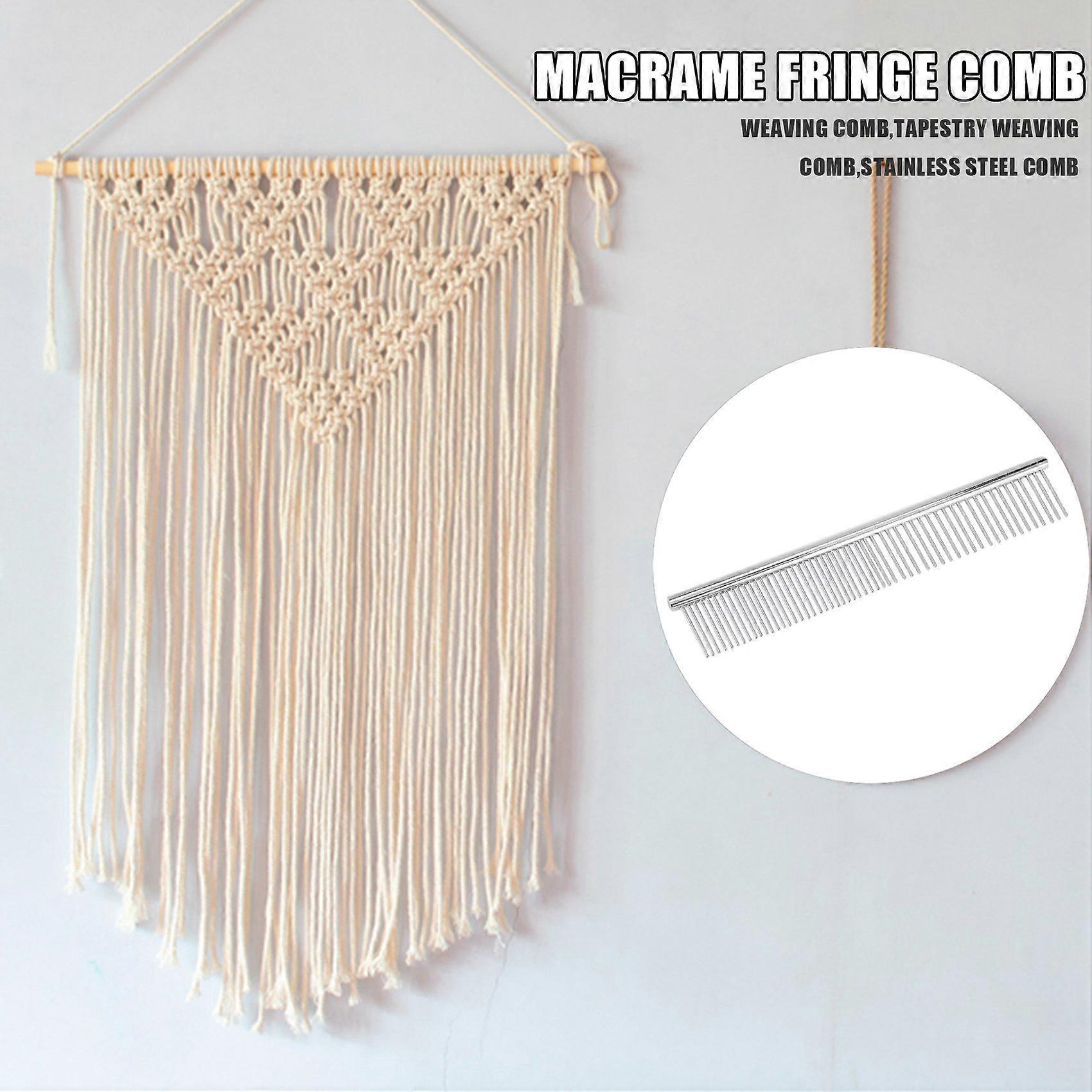 Macrame Fringe Comb Tapestry Weaving Comb Stainless Steel Craft for ...