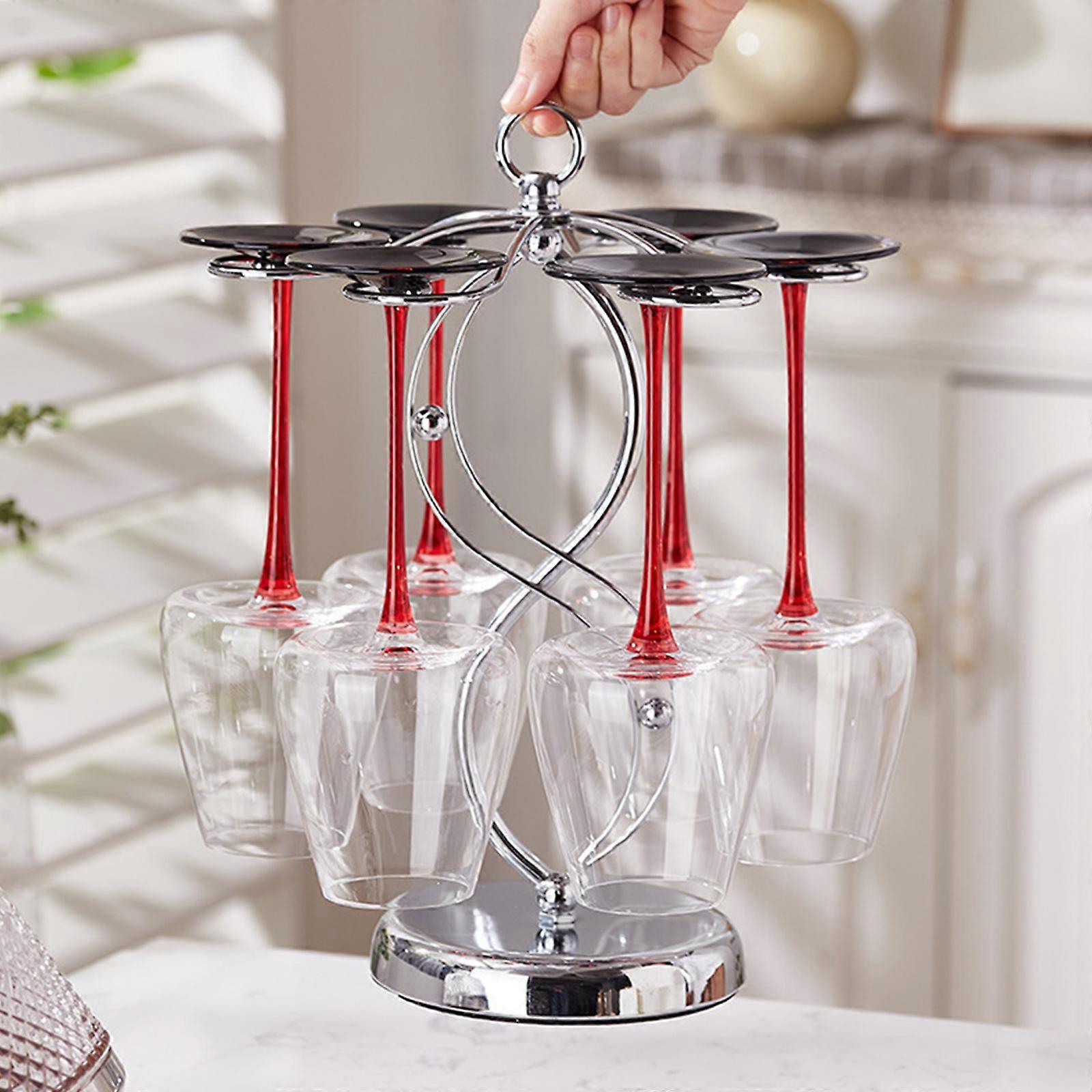 Countertop Wine Glass Holder Stemware Rack Air Drying System Kitchen ...