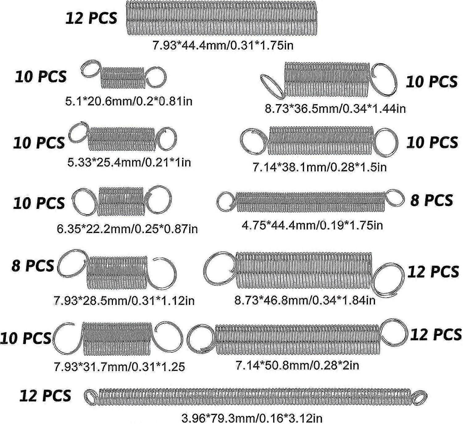 Assortment Of Compression And Extension Springs 20 Sizes Small Assorted ...