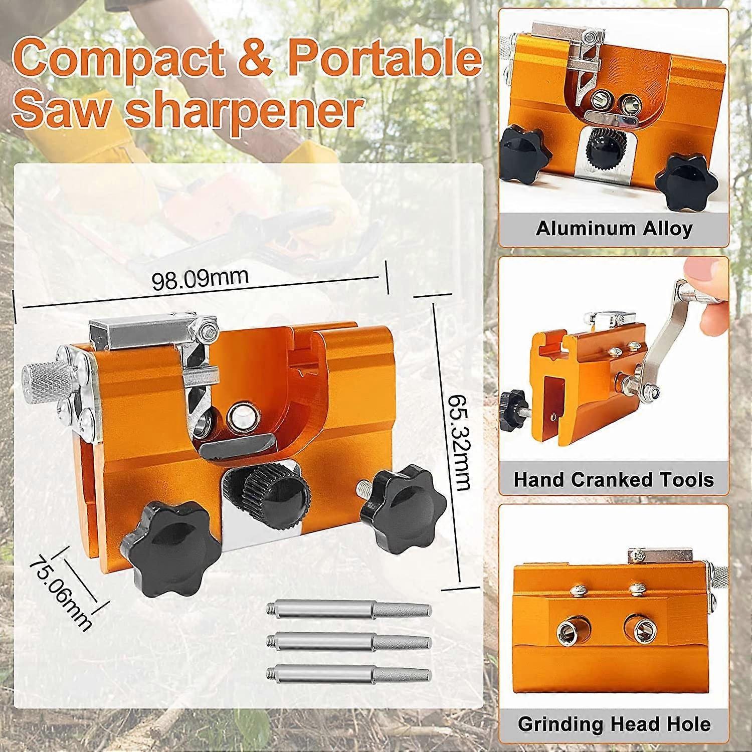 Chainsaw Chain Sharpener, Portable Hand Crank Chainsaw Chain Sharpening ...