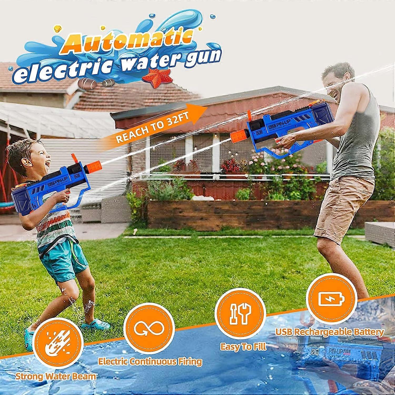 Electric Water Gun for Kids and Adults, Automatic Water Pistol Battery ...