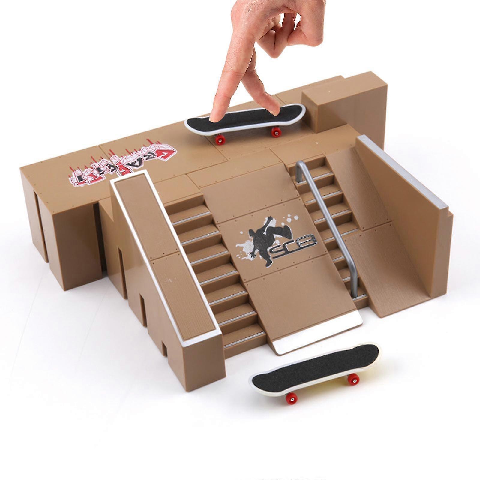 2023 New Hot Fingerboard Skatepark, Finger Skate Park Kit For Kids Gift, Mini Finger Skateboard ...