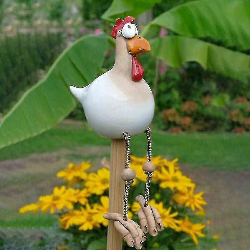 Ceramic Chicken Hilde Garden Decoration Animal Figure Garden Plug ...