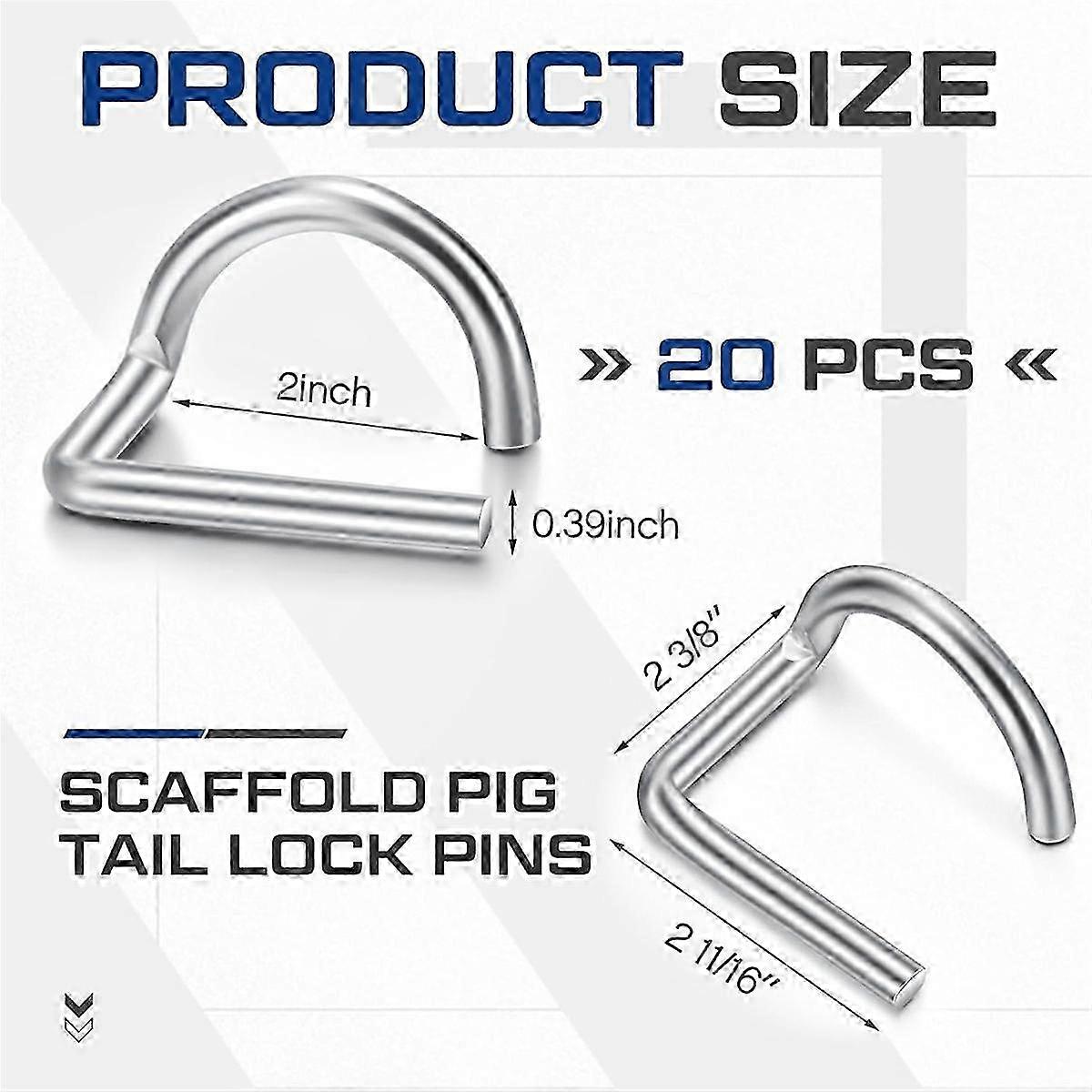 20 Pcs Pig Tail Pin 2 Inch Scaffolding -locking Pins G Scaffolding Pins ...
