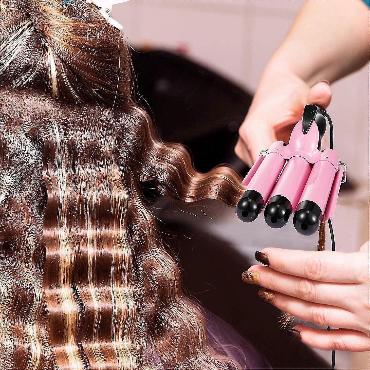 3 Barrel Curling Iron 25mm, 1-inch Crimper Hair Iron Temperature ...