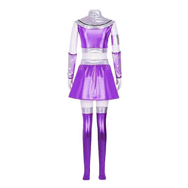 Princess Koriand'r Cosplay Costume Purple Outfit Anime Starfire Cosplay ...