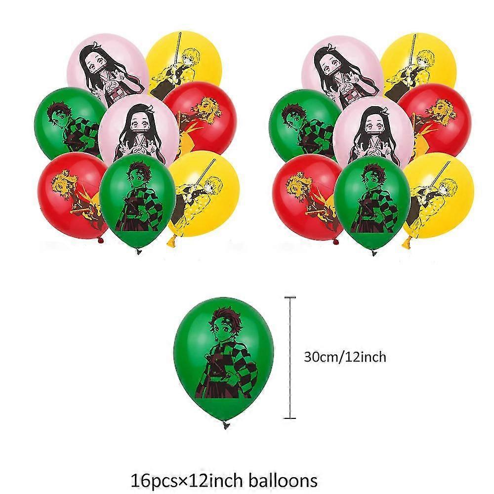 Demon Slayer Theme Party Supplies Decorations Balloons Cake Topper ...