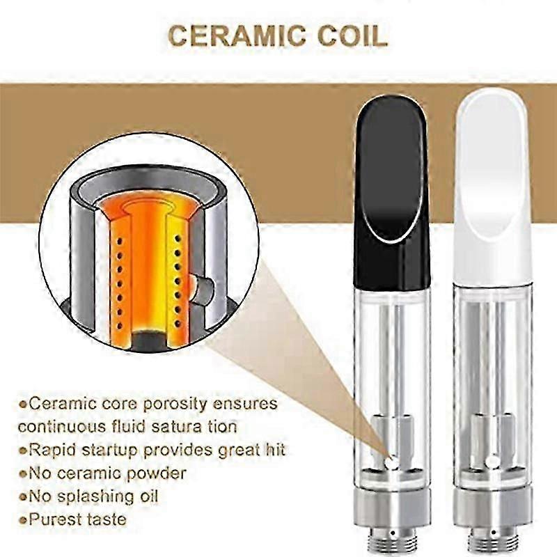 20 PCS Empty Storage Cartridges for 1.0ML Glass Ceramics Easy To Fill ...