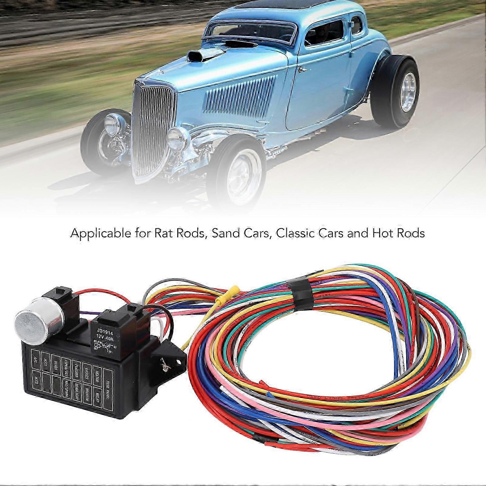 High quality12 Circuit Wiring Harness Set Heat Resistant Fuse Panel ...