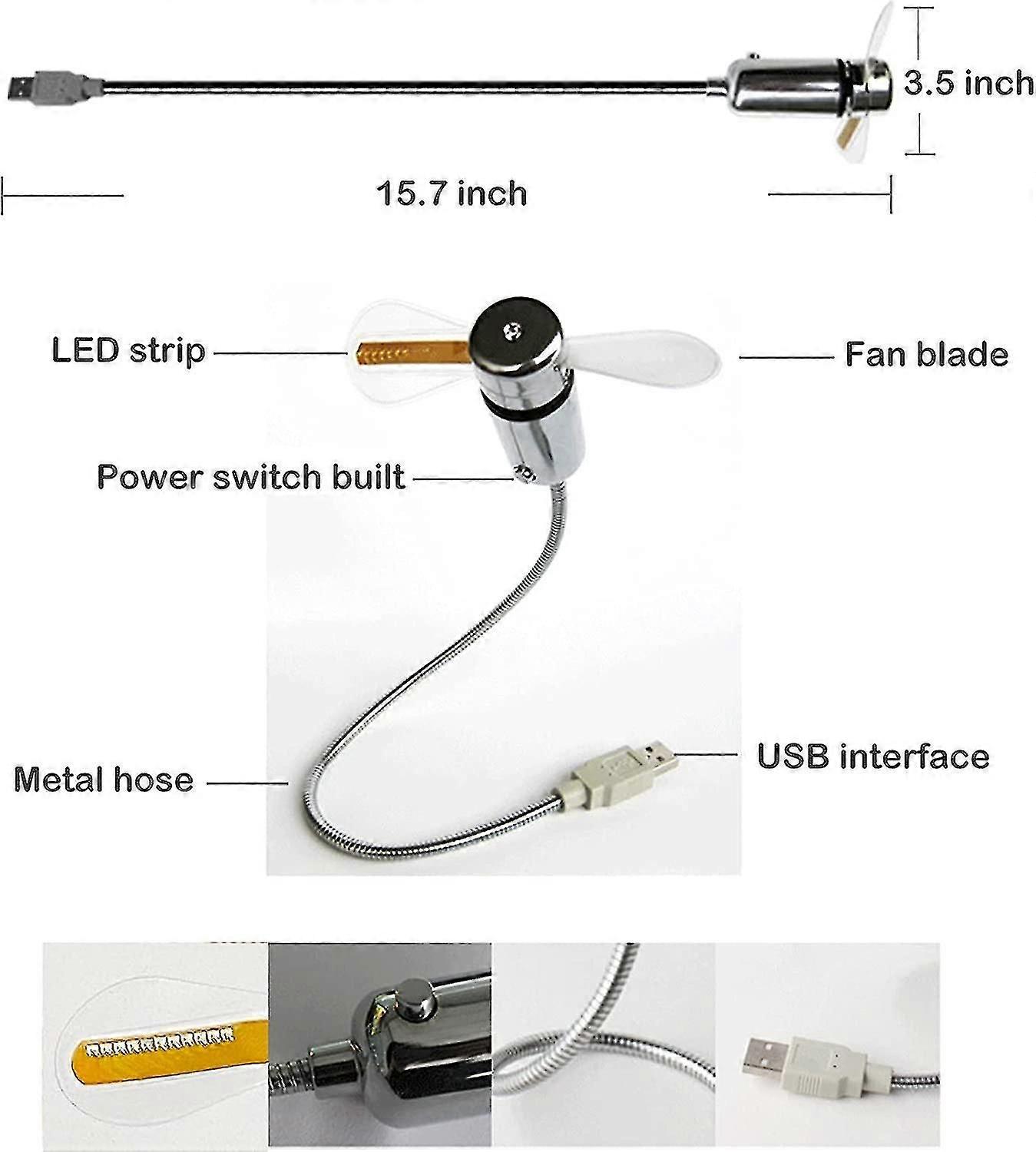 Led Usb Fan, New Creative Programmable Usb-powered Portable Fan, Mini ...