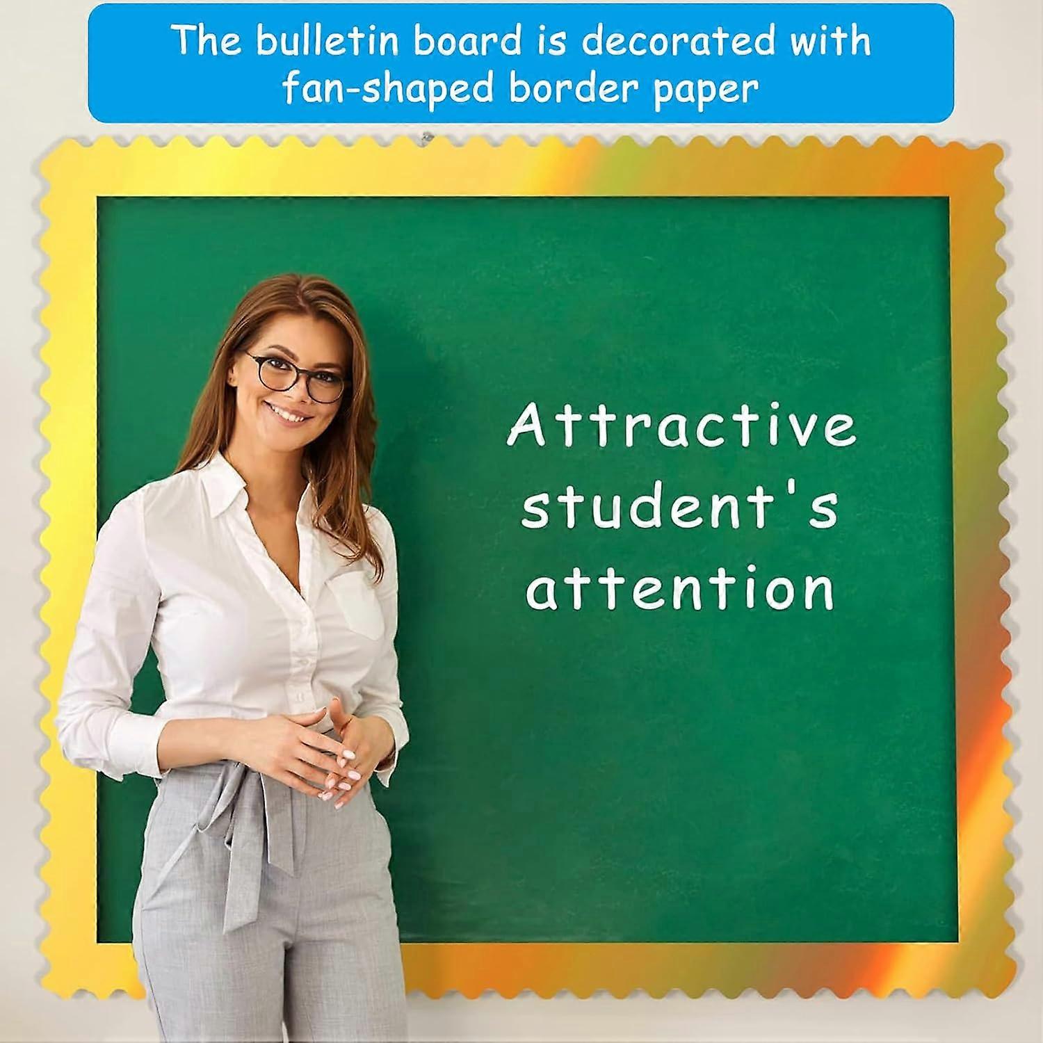Gold Bulletin Board Border, Fan Border, Back to School, Bulletin Board ...