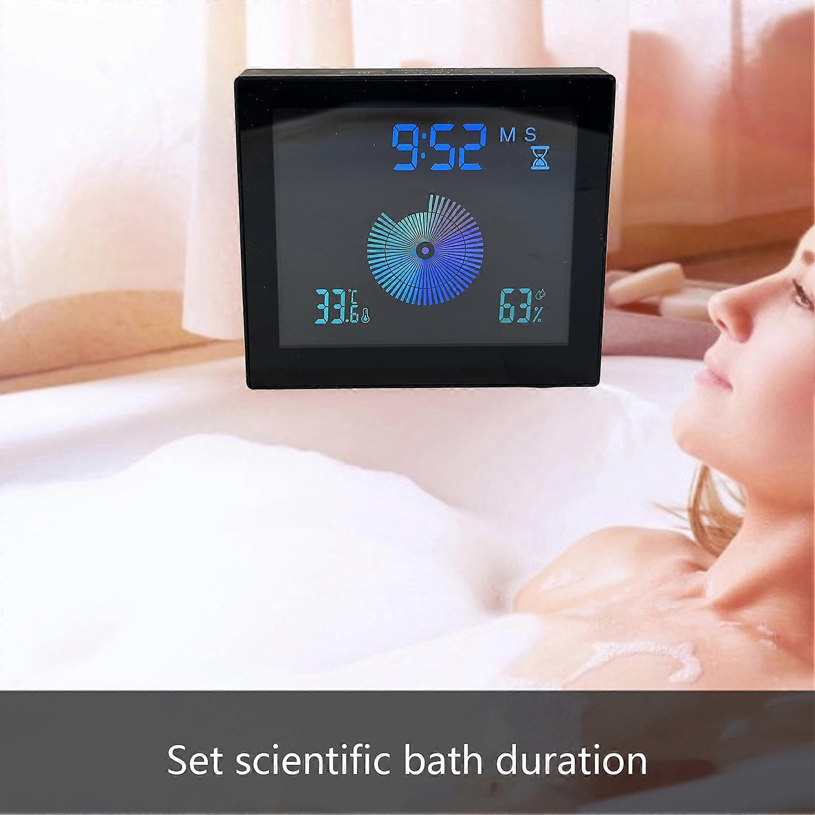 Digital Wall Clock Humidity Temperature Clock Digital Waterproof Shower ...