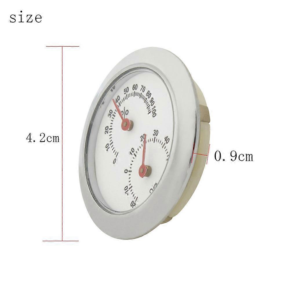 Circular Hygrometer Mini Hygrometer Silver Wet and Dry Thermometer ...