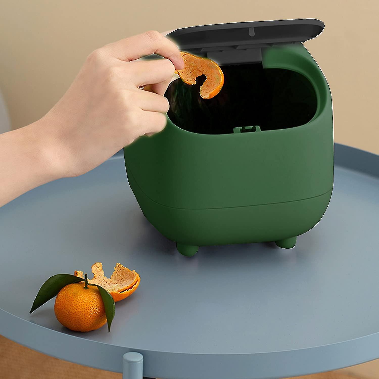 Small Waste Bin, Cute Ninja Press Desk Bin With Lid | Fruugo UK