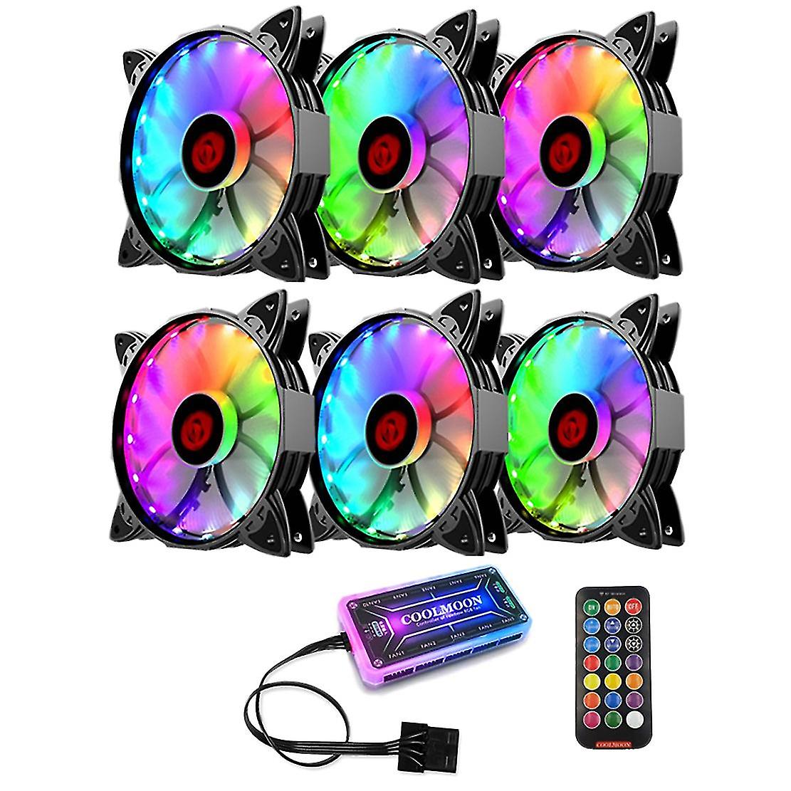120mm Case Fan Cooler Pc Cooling Fans 6pin Rgb Radiator Mute Computer ...
