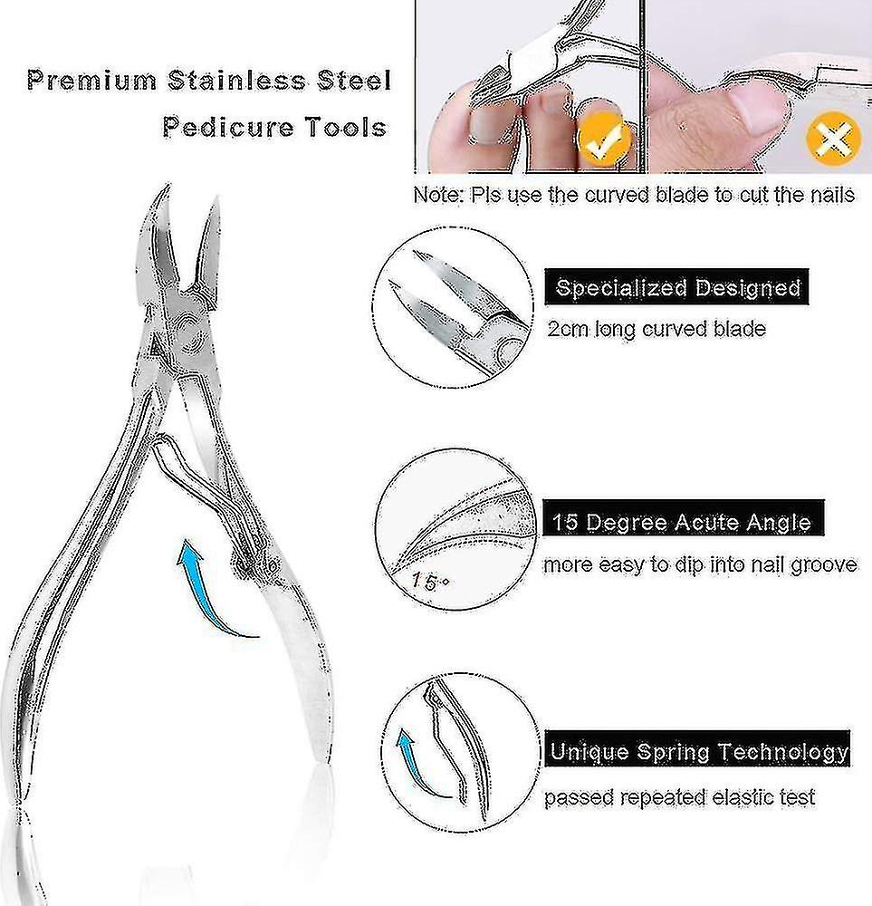 Bjxy Ingrown Toe Tools 6pcs Pedi Kit Ingrown Toe | Fruugo UK