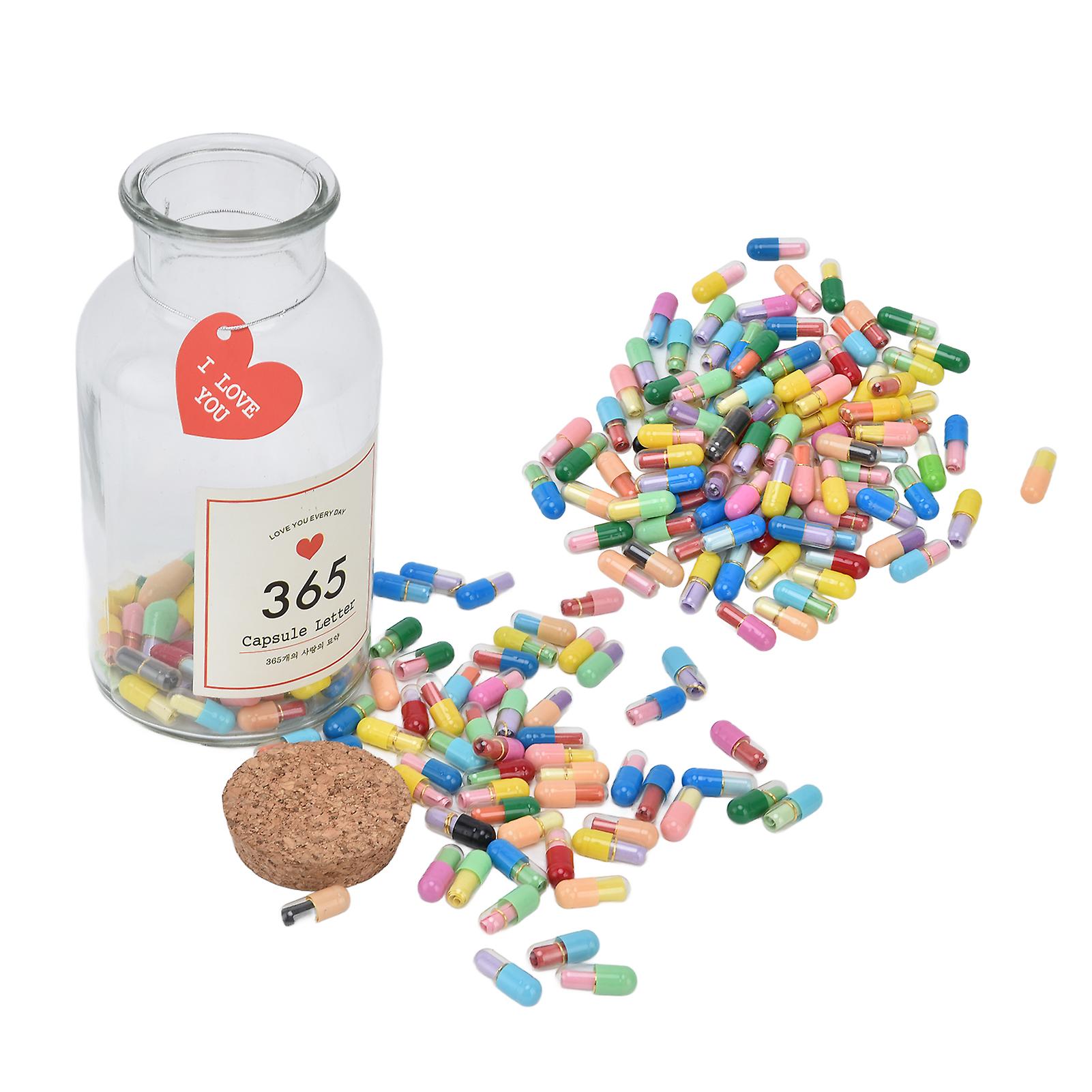 365pcs Capsule Message Cute Capsule Blank Message Gifts with Glass ...