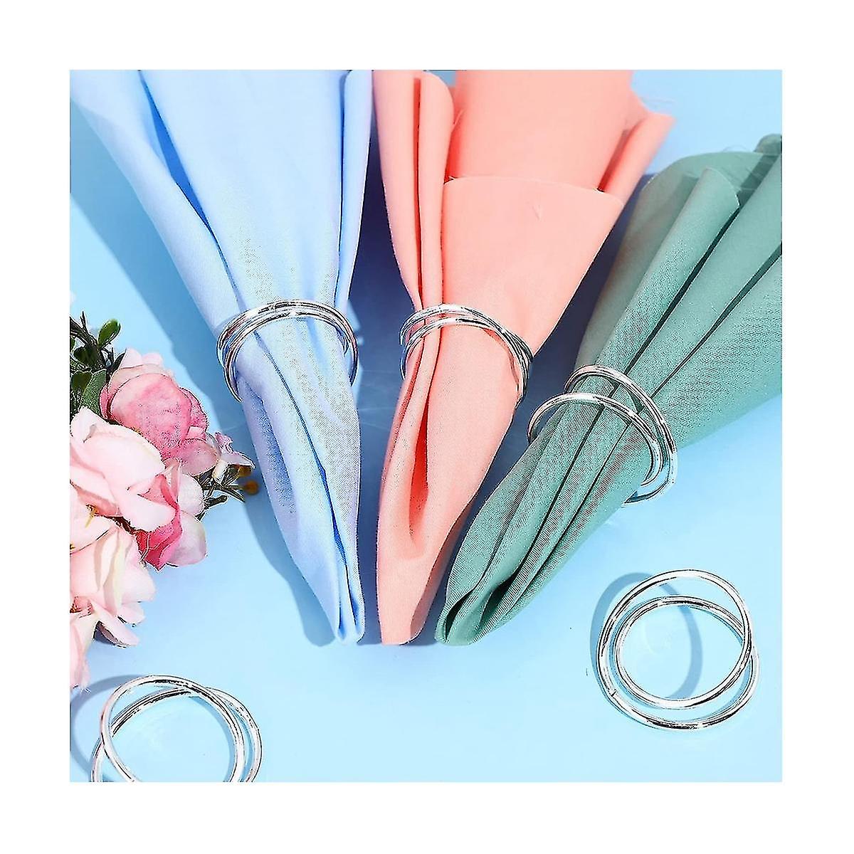 36pcs Metal Spiral Napkin Ring Les Simple Napkin Rings For Weddings ...