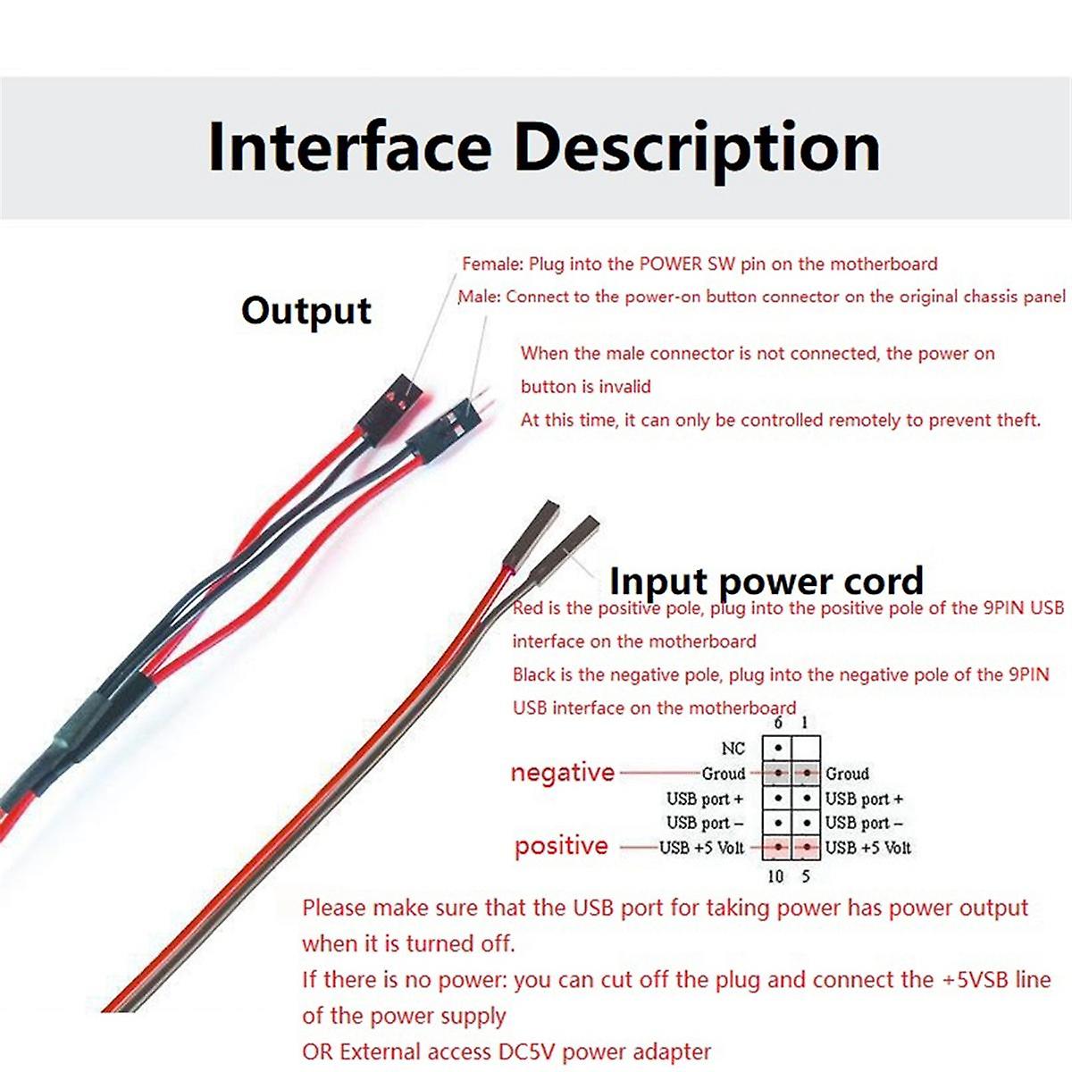 Desktop Computer PC Wireless Power-On Button DIY Personalized Power-On ...