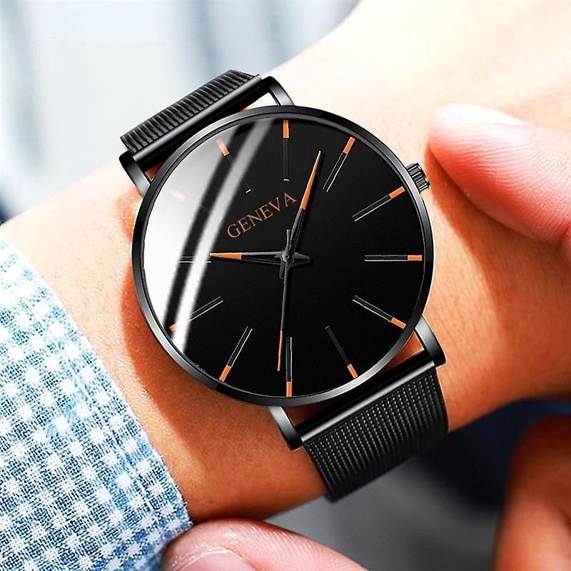 Fashion Simple Quartz Watch Ultra Thin Stainless Steel Mesh Strap ...