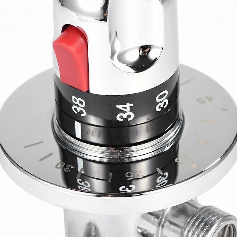 Hot Cold Water Mixer Valve Solid Brass Thermostatic Mixing Valve Fixed ...