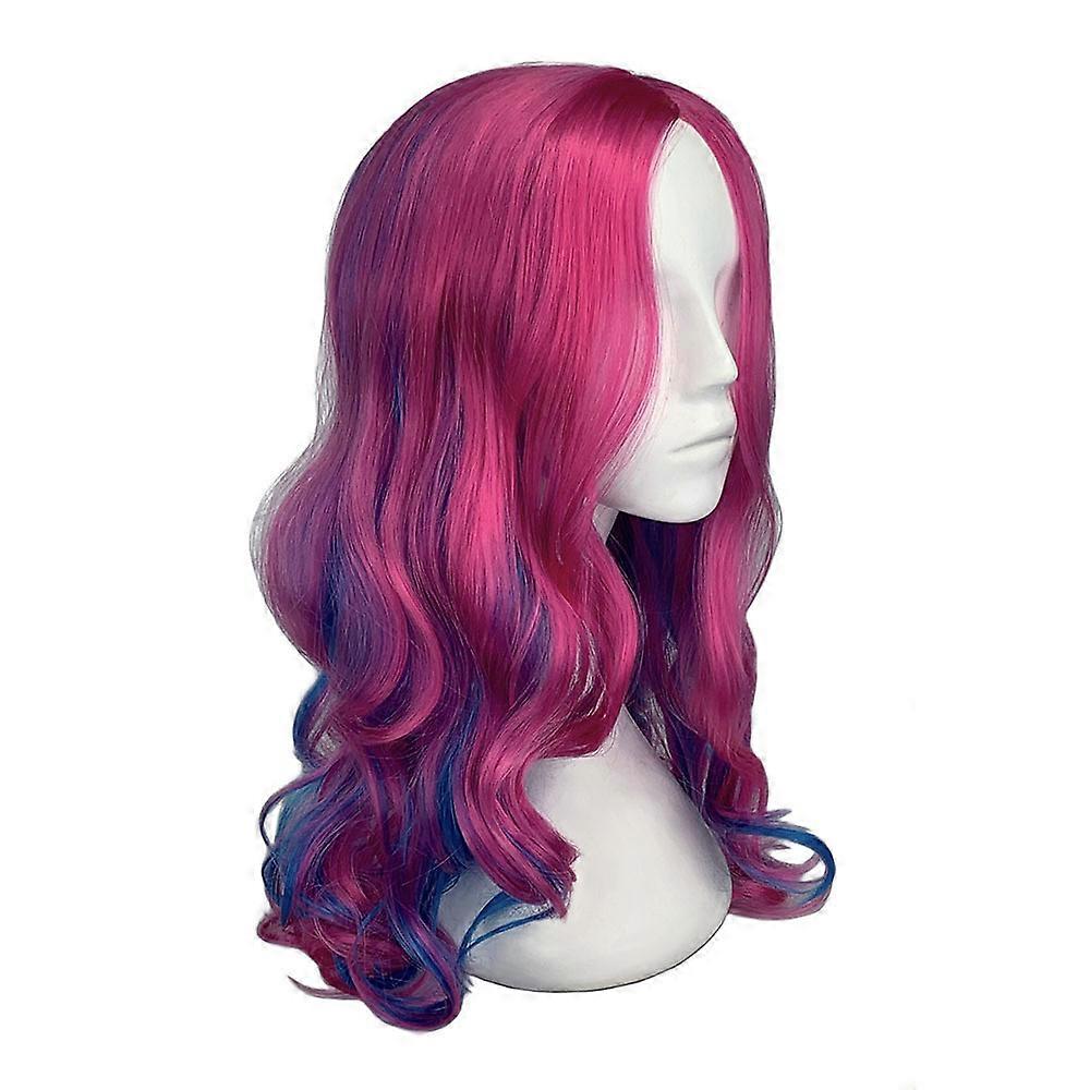 Kids Girls Ombre Long Curly Wig Wavy Descendants 3 Cosplay Wigs, Pink ...
